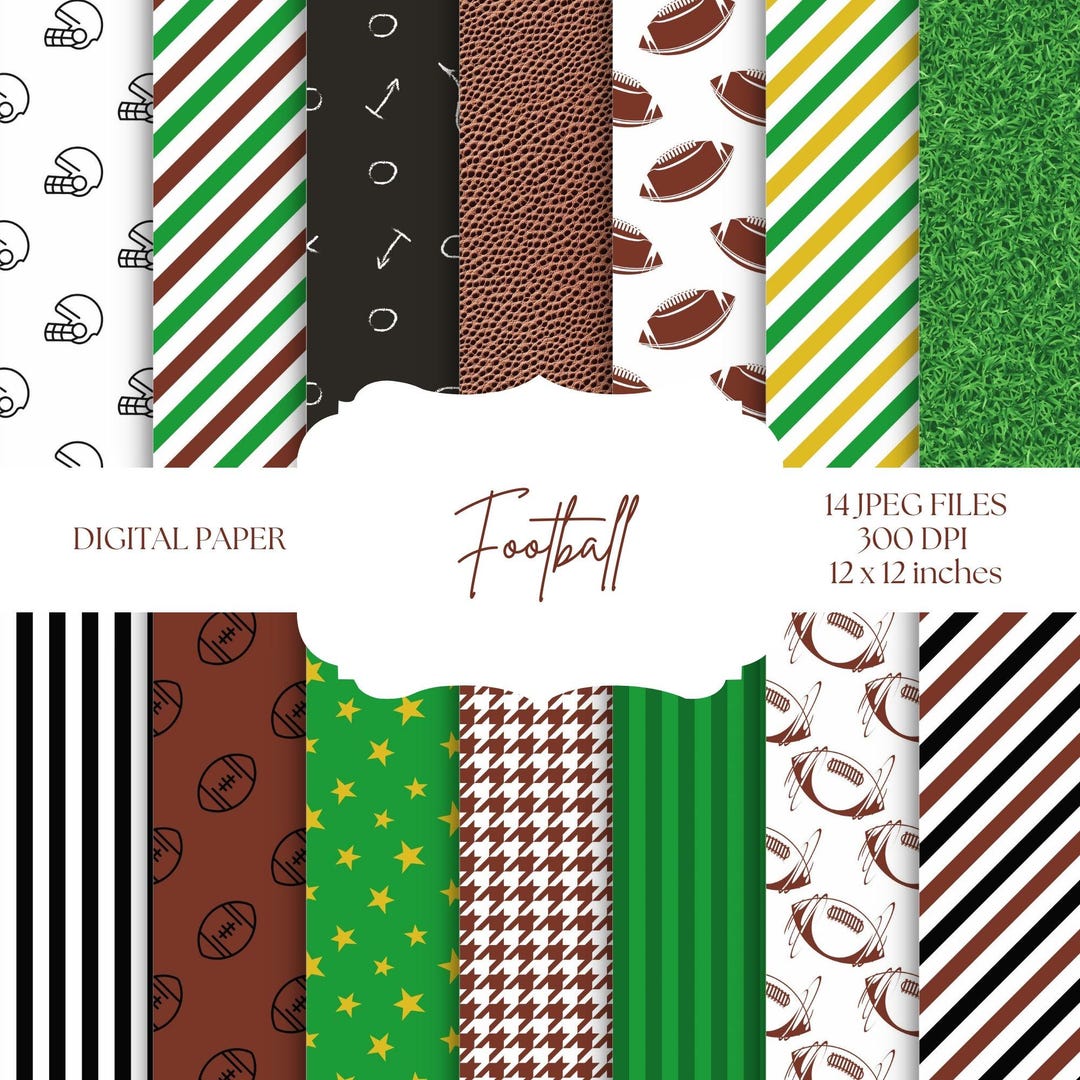 Football Digital Paper, Sports Patterns, Brown Backgrounds, Fall ...