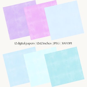 Pastel Pink, Purple, Blue Digital Paper, Cotton Candy Backgrounds ...