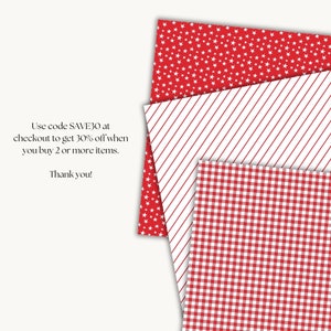 Red Digital Paper, Red and White Backgrounds, Stars and Stripes, 4th of ...