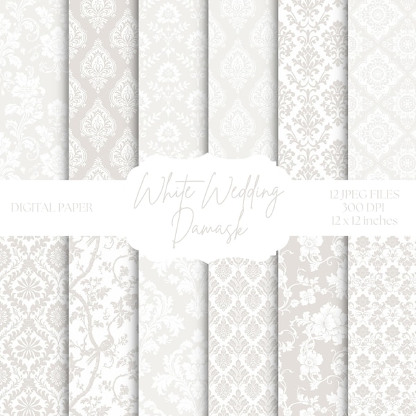Damask Digital Paper - Etsy