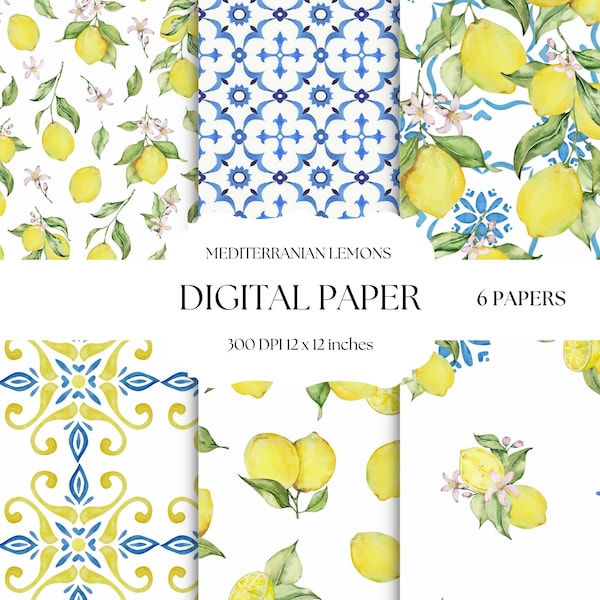 Wallpaper With Lemons - Etsy