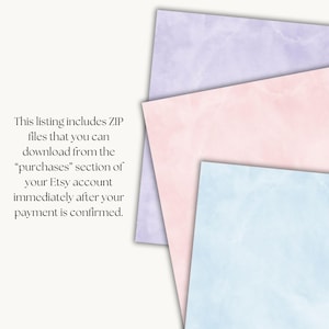 Pastel Watercolor Digital Paper, Printable Scrapbook Paper, Watercolor ...