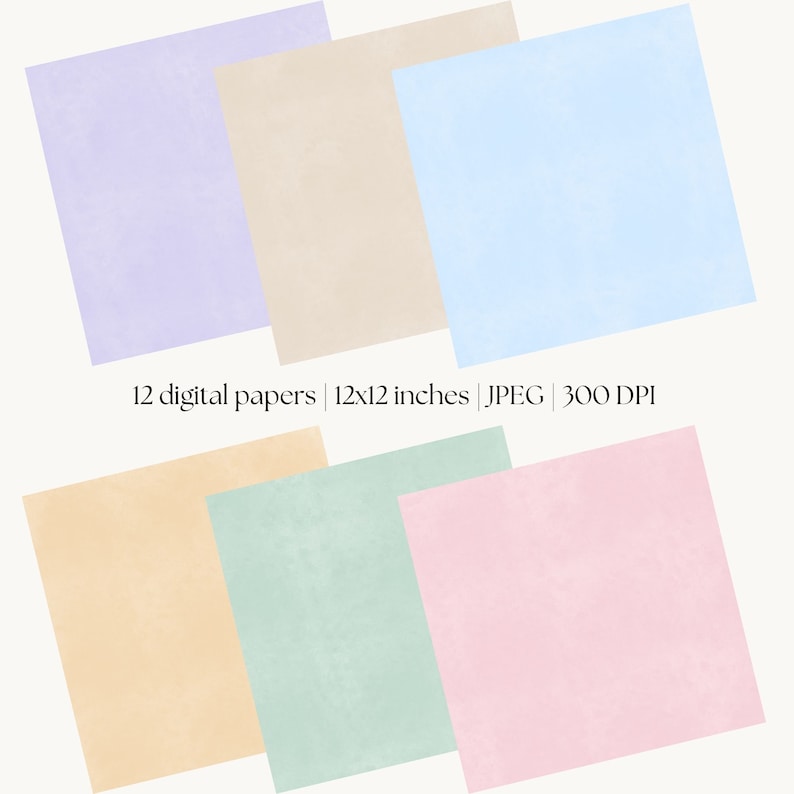 Pastel Digital Paper, Spring Backgrounds, Solid Color Textures ...