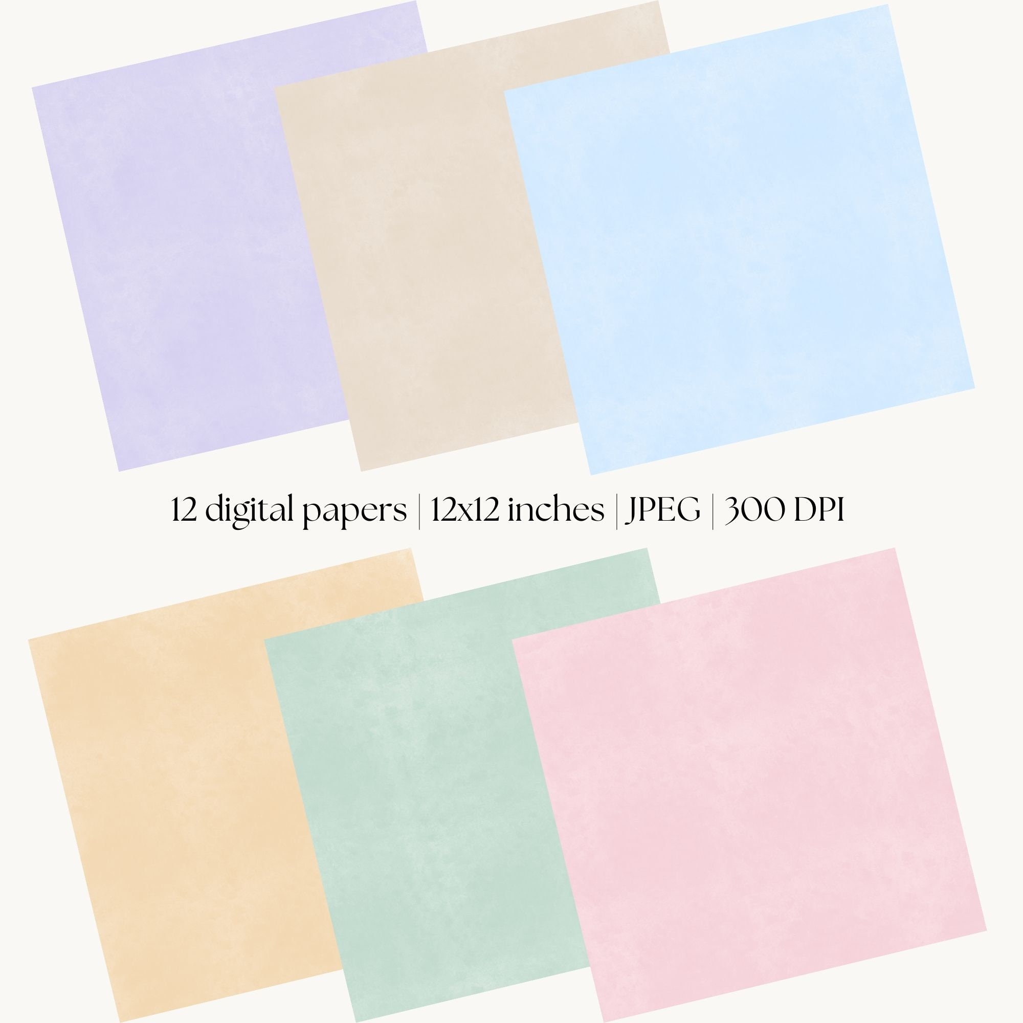 Pastel Digital Paper, Spring Backgrounds, Solid Color Textures ...