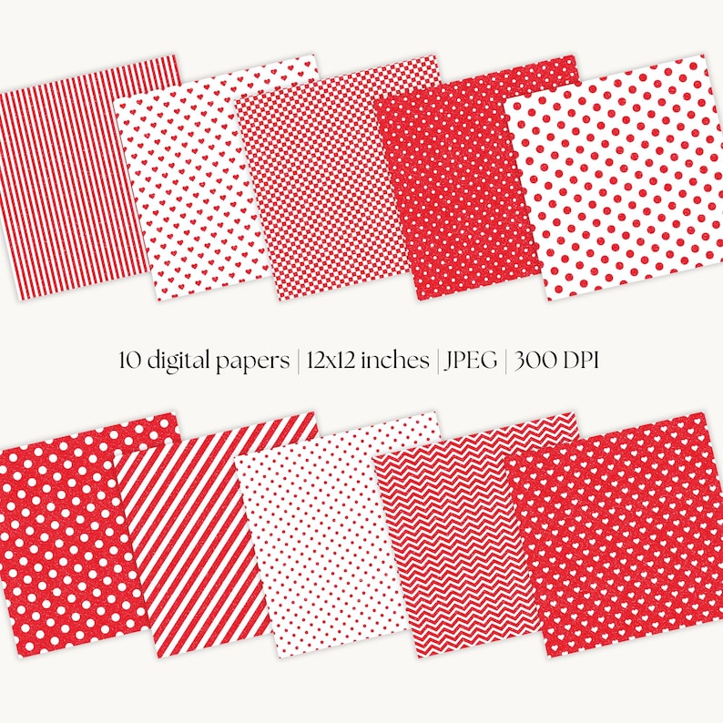 Red Digital Paper, Glitter Backgrounds, Red and White Patterns, Sparkle ...