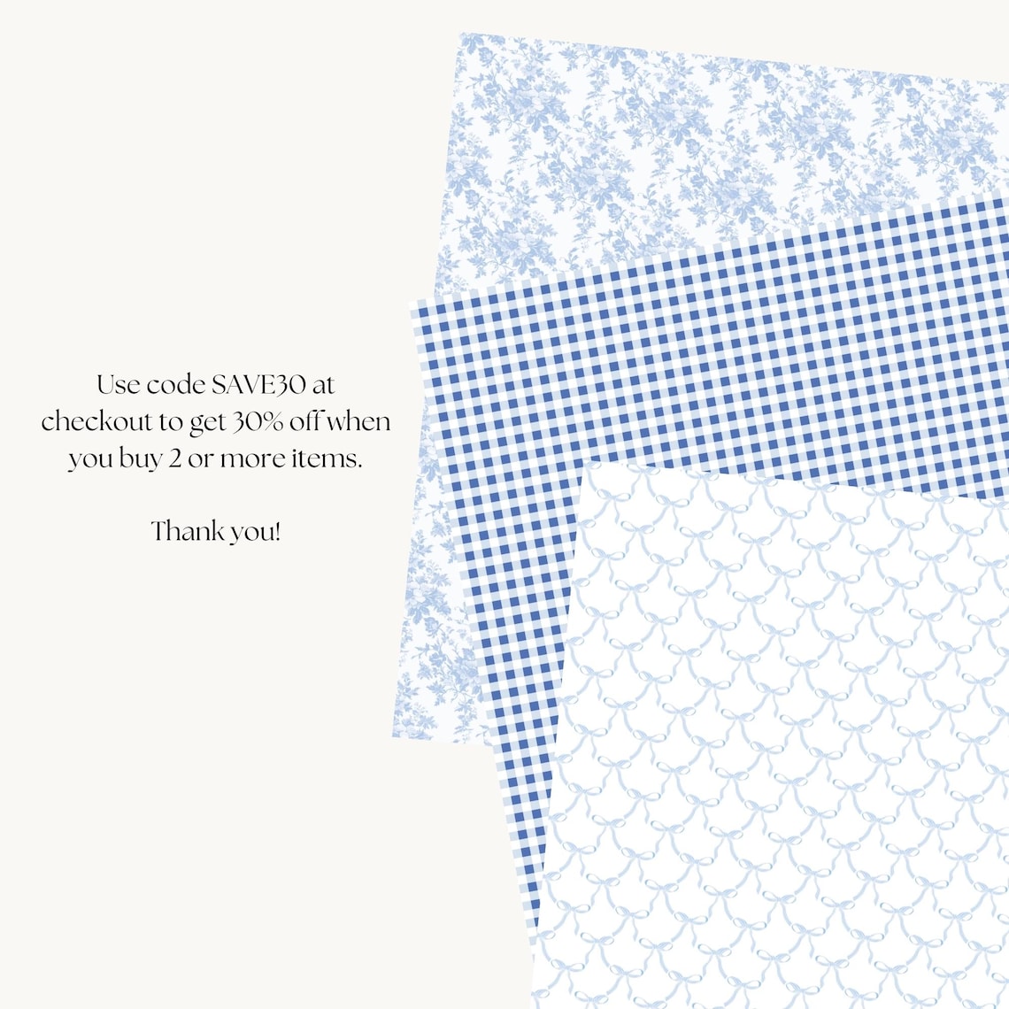 Blue Toile Digital Paper, Coquette Bow Patterns, Preppy Backgrounds ...