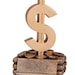 Dollar Sign "money" Trophy With 3 Lines of Custom Text - Etsy