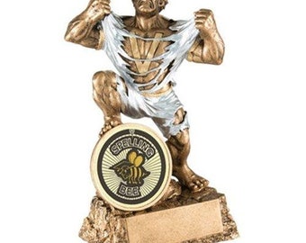 Spelling Bee Centurion Trophy with 3 lines of custom text | Etsy