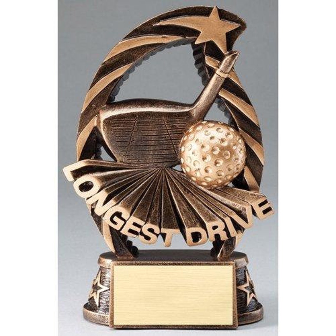 Golf Longest Drive Trophy With 3 Lines of Custom Text - Etsy