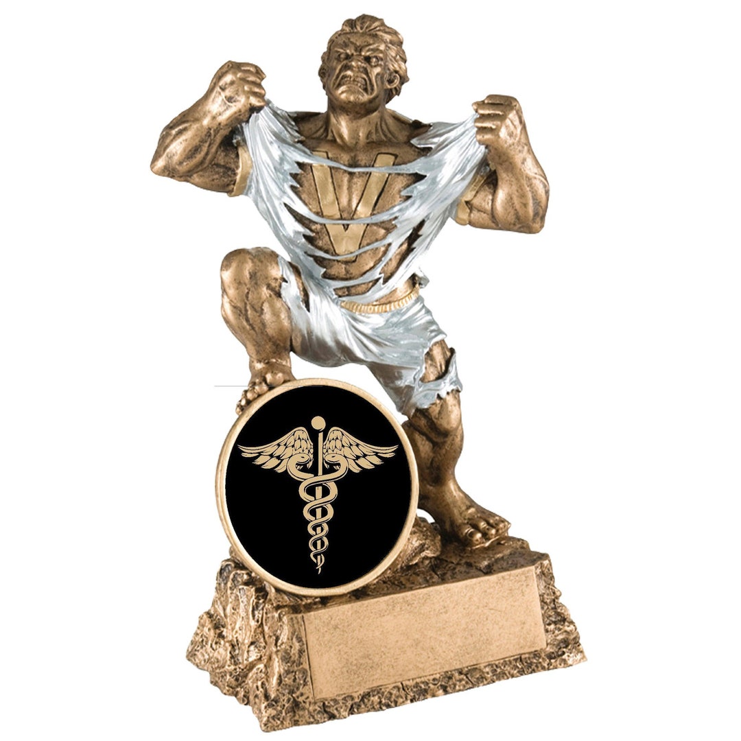 Healthcare Hero Award Trophy With 4 Lines of Text - Etsy