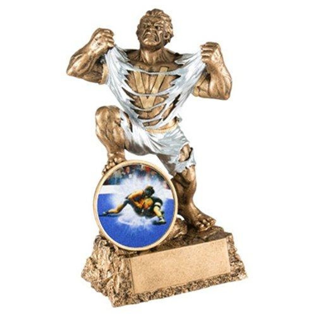 Wrestling Monster Trophy With 3 Lines of Custom Text - Etsy
