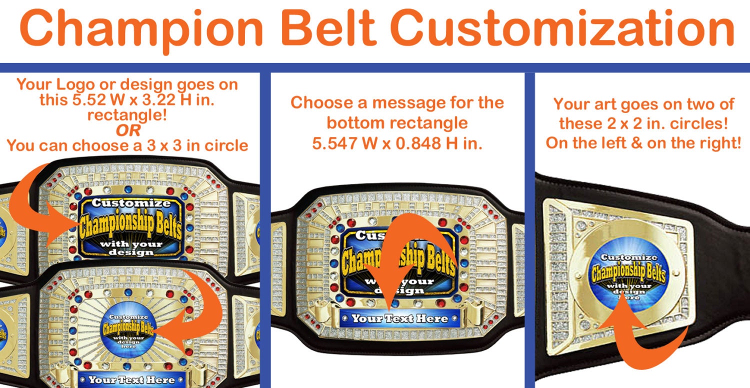 Create Your Own Custom Champion Award Belt - Etsy
