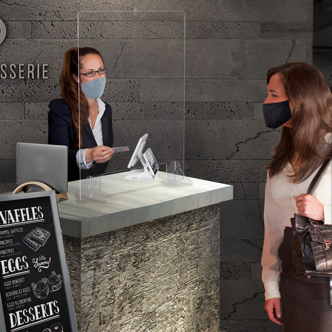 Portable Protective Shield Guard Safety Barrier for Countertops - Etsy