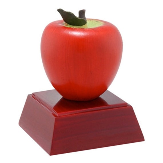 Apple Trophy With 3 Lines of Custom Text - Etsy