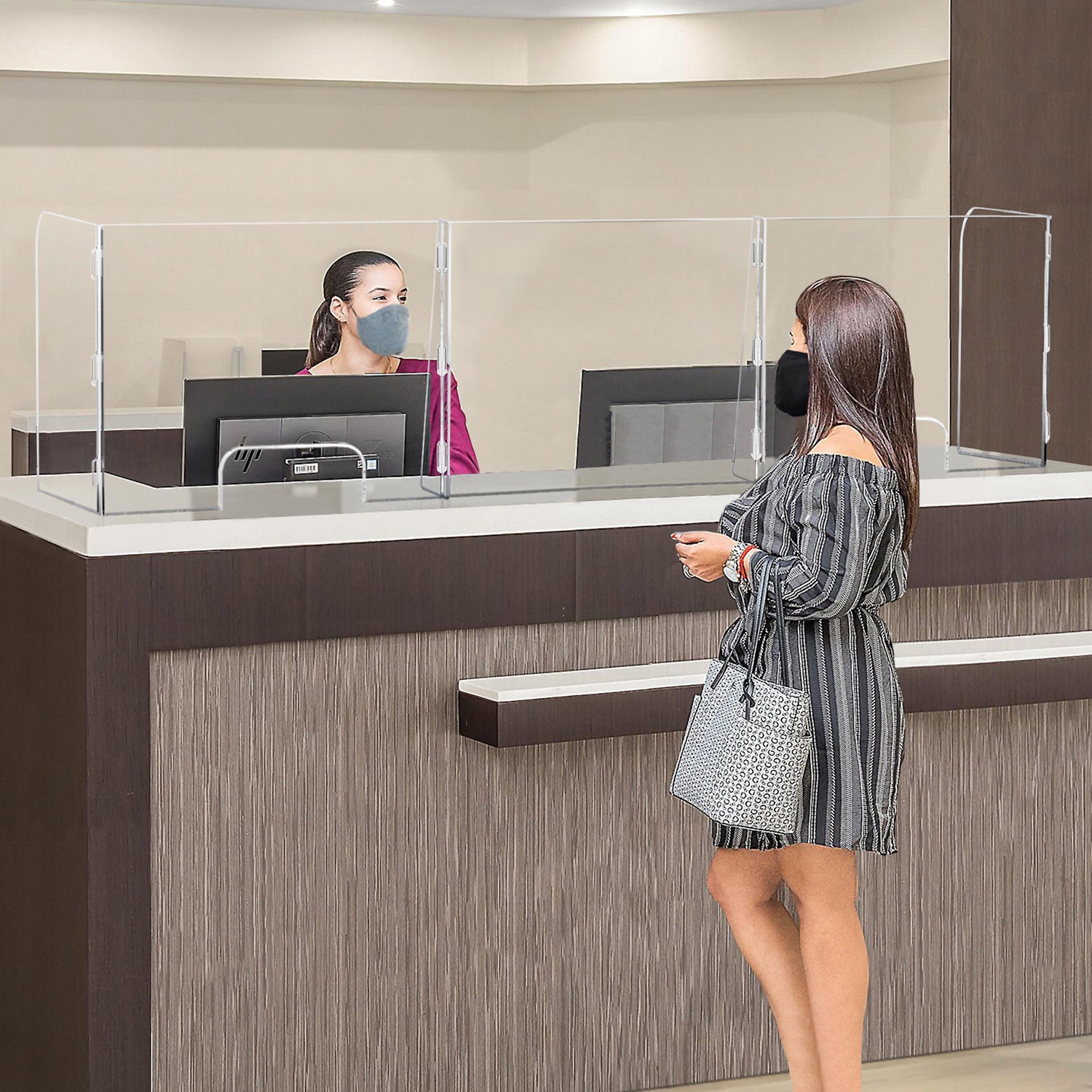 3 Panel Interlocking Counter Safety Shield Barrier Sneeze - Etsy