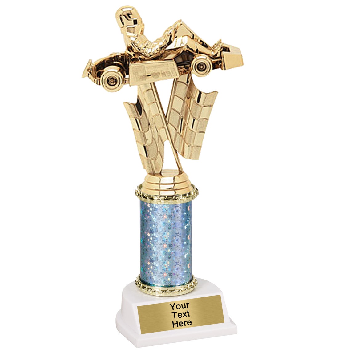 Go Kart Trophy With 3 Lines of Custom Text - Etsy