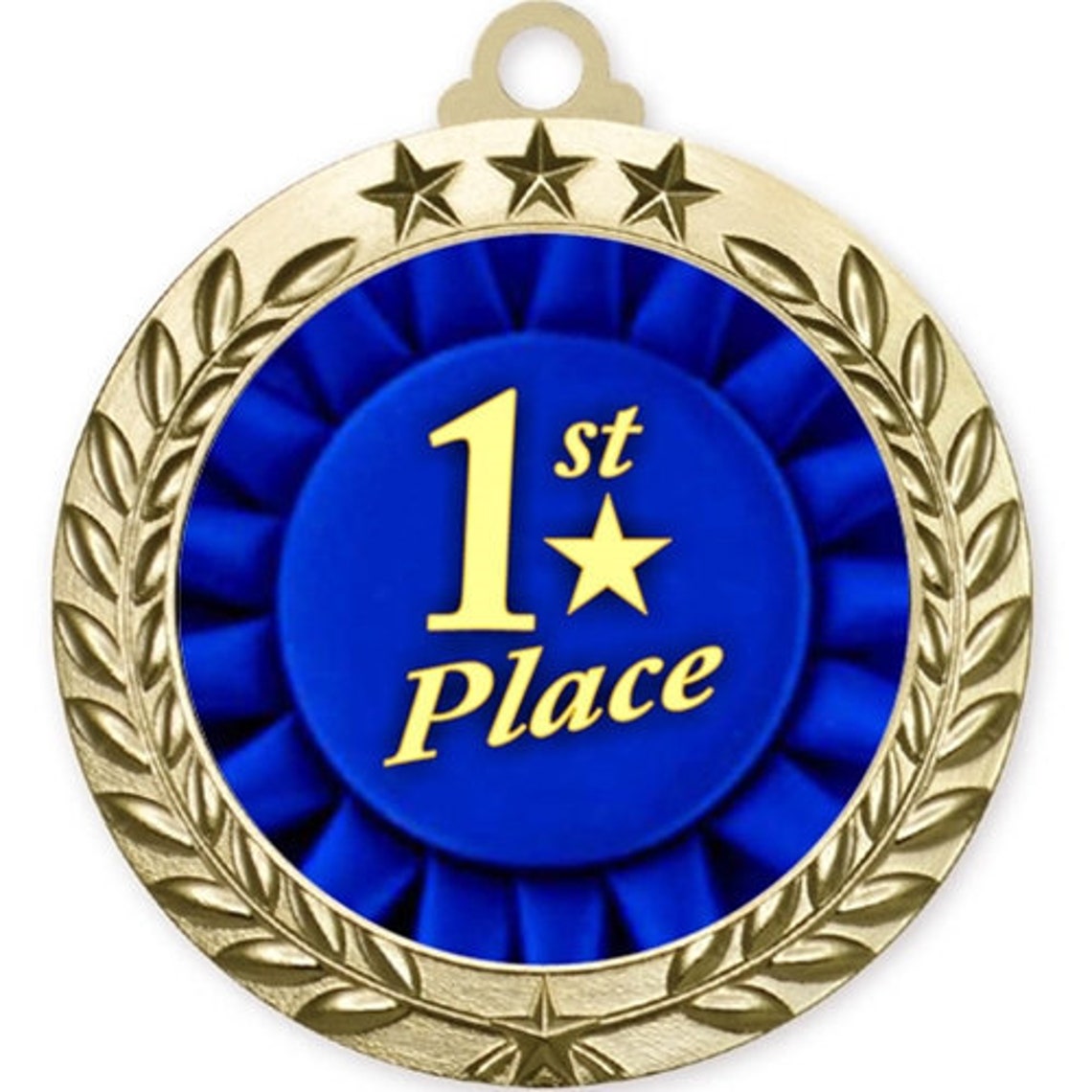 1st Place, 2nd Place, Third Place Medals Medal Attached to Red, White ...