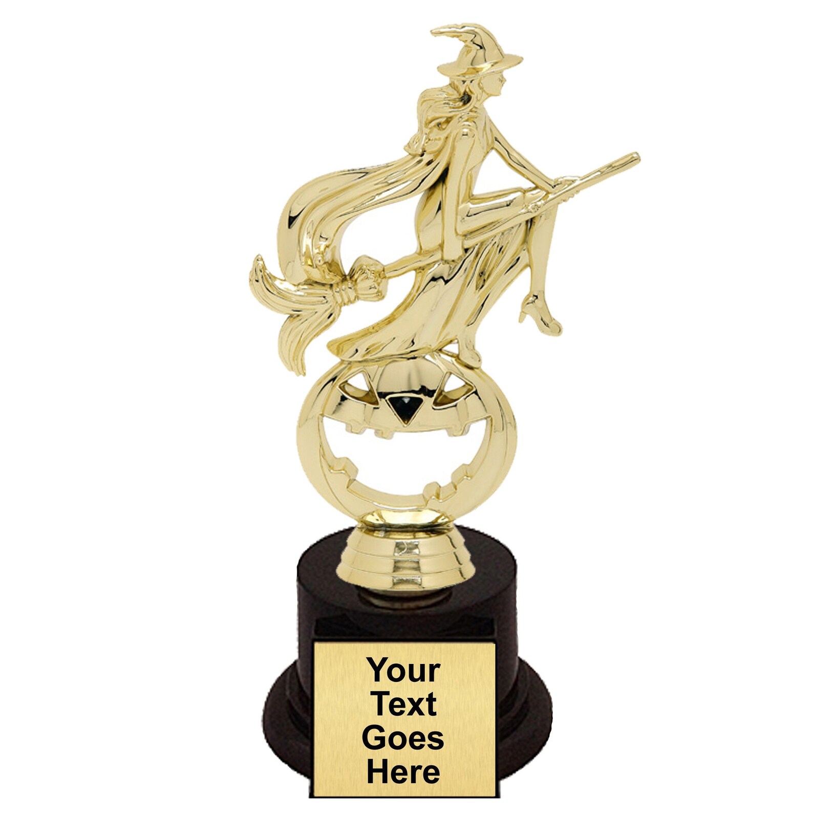 HALLOWEEN WITCH TROPHY With 4 Lines of Custom Text - Etsy