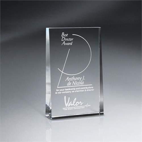Optical Crystal Wedge Award With Your Custom Logo and Text - Etsy