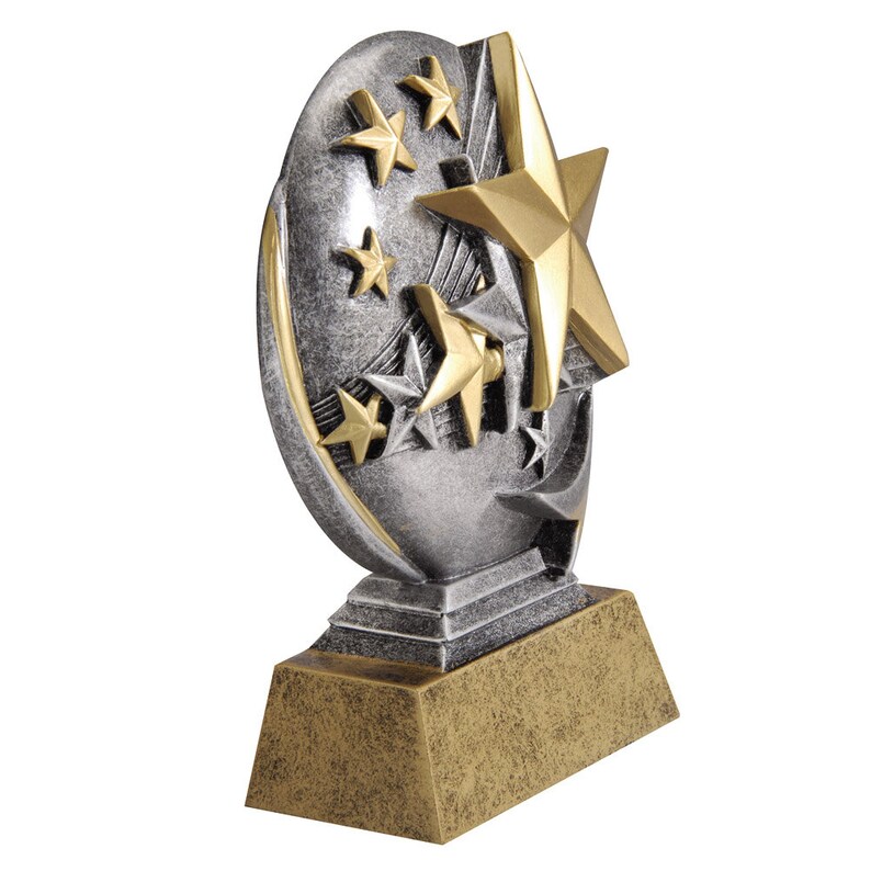 Stars Trophy With 3 Lines of Custom Text - Etsy