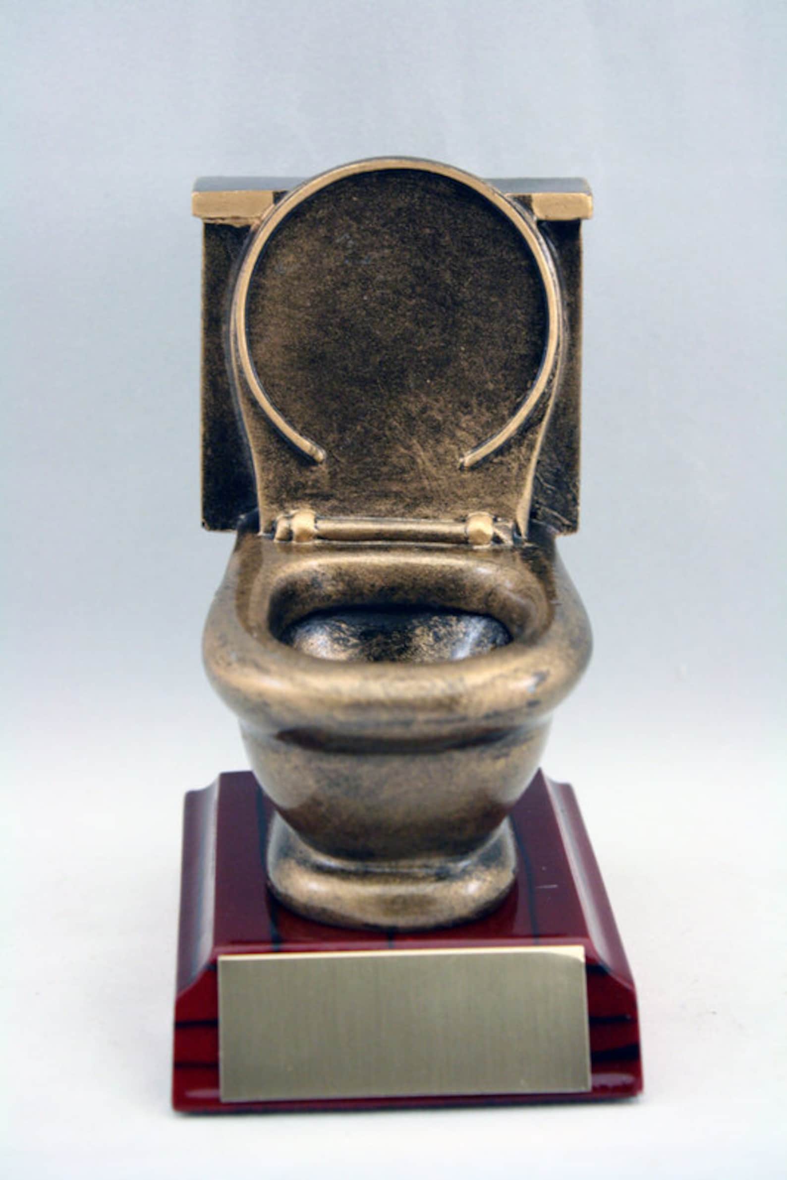 Toilet Trophy With 3 Lines of Custom Text - Etsy