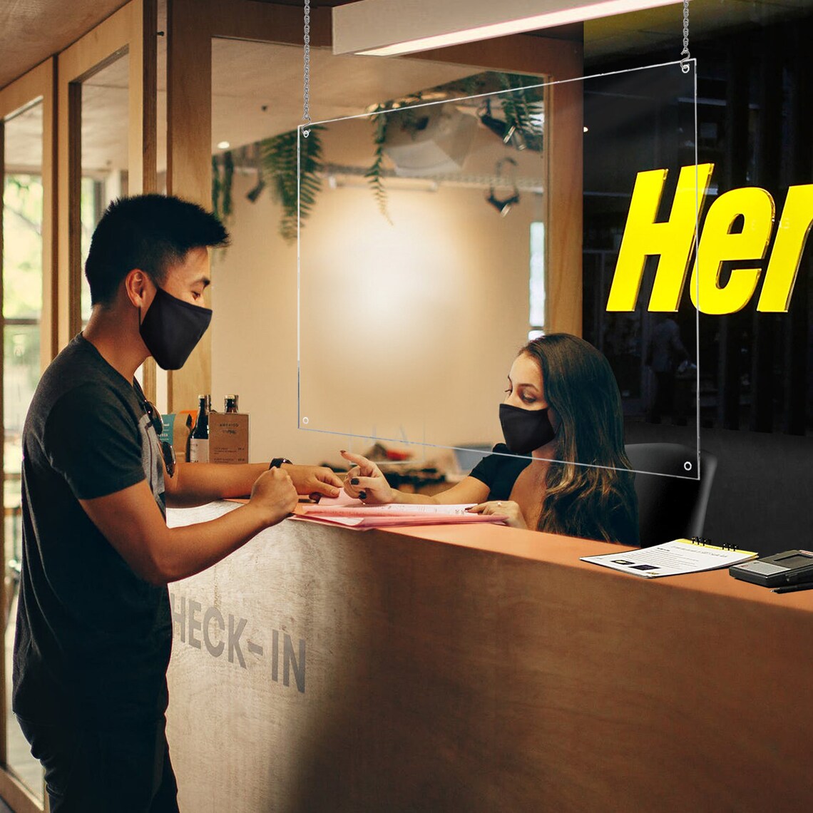 Hanging Safety Protective Sneeze Guard Shield Barrier Ships | Etsy