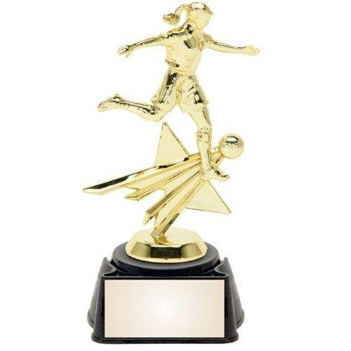 Female Soccer Star Figure Trophy With 3 Lines of Custom Text - Etsy