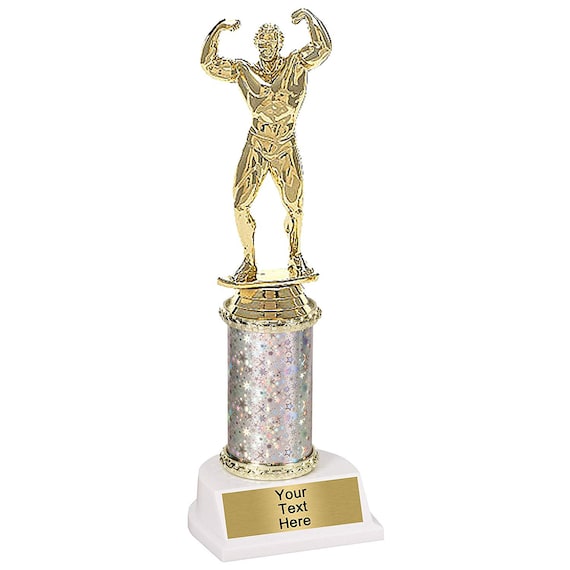 Male Bodybuilding Trophy With 3 Lines of Custom Text - Etsy