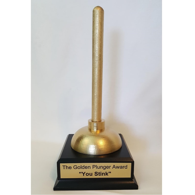 Fantasy Football Loser Trophy Golden Plunger You Stink Award With up to ...