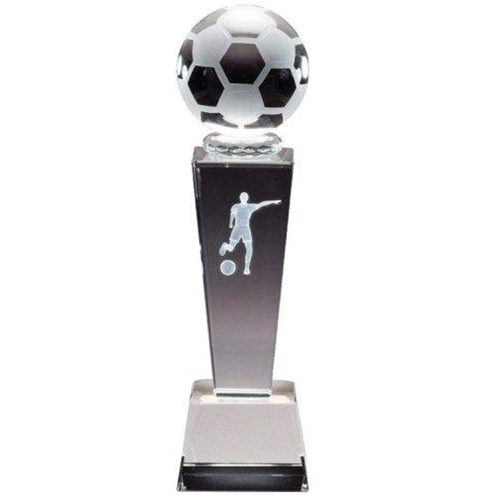 Female Soccer Sports Crystal Award Trophy 8.75 Trophy With 4 Lines of ...