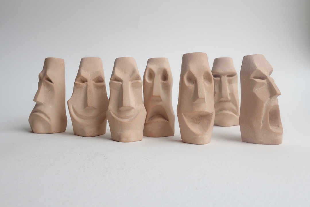 Ceramic Emotional Heads Set for Psychotherapy and Sand Play - Etsy