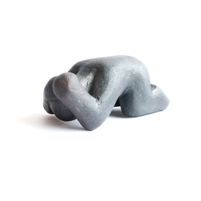 Ceramic Figure in Despair for Psychotherapy and Sand Play - Etsy