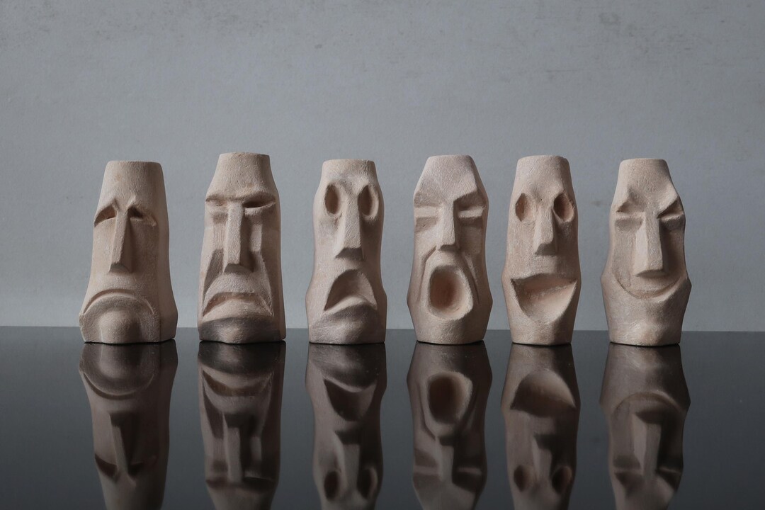 Ceramic Emotional Heads Set for Psychotherapy and Sand Play - Etsy
