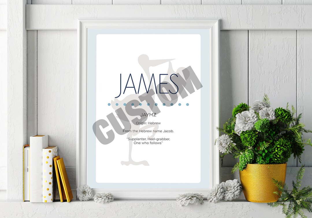 Custom Baby Boy Name Print | Nursery Art Decor | Baby Shower Gift ...