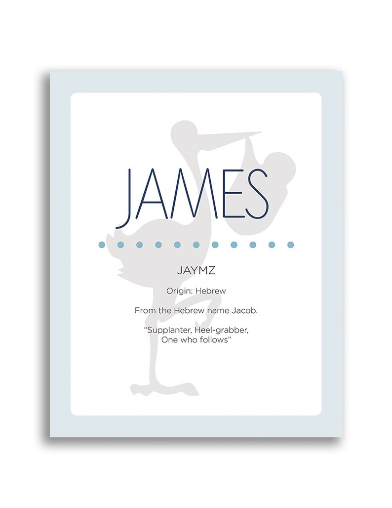 James - Baby Boy Name Print | Nursery Art Decor | Baby Shower Gift ...