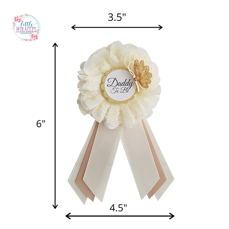 Ivory Mommy to Be Pin, Cream Daddy to Be Pin, Mom to Be and Dad to Be ...