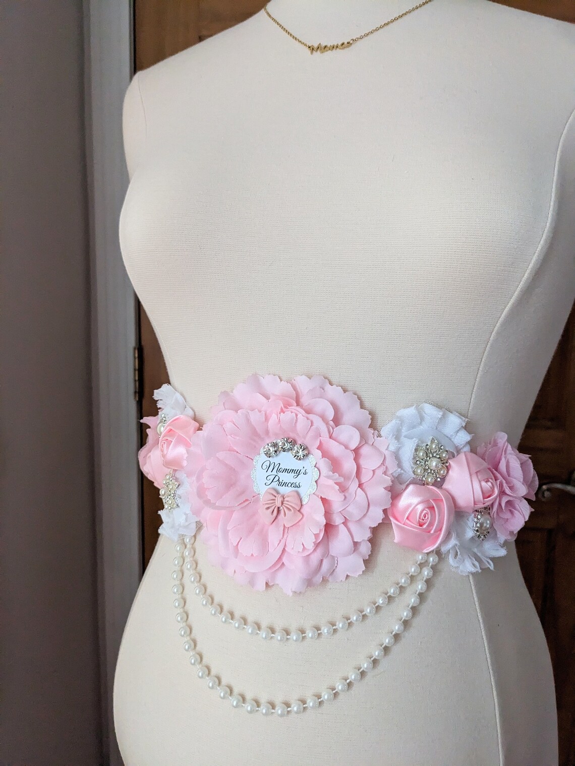 Baby Girl Shower Mommy's Princess Belly Bump Maternity Sash, Pregnant ...