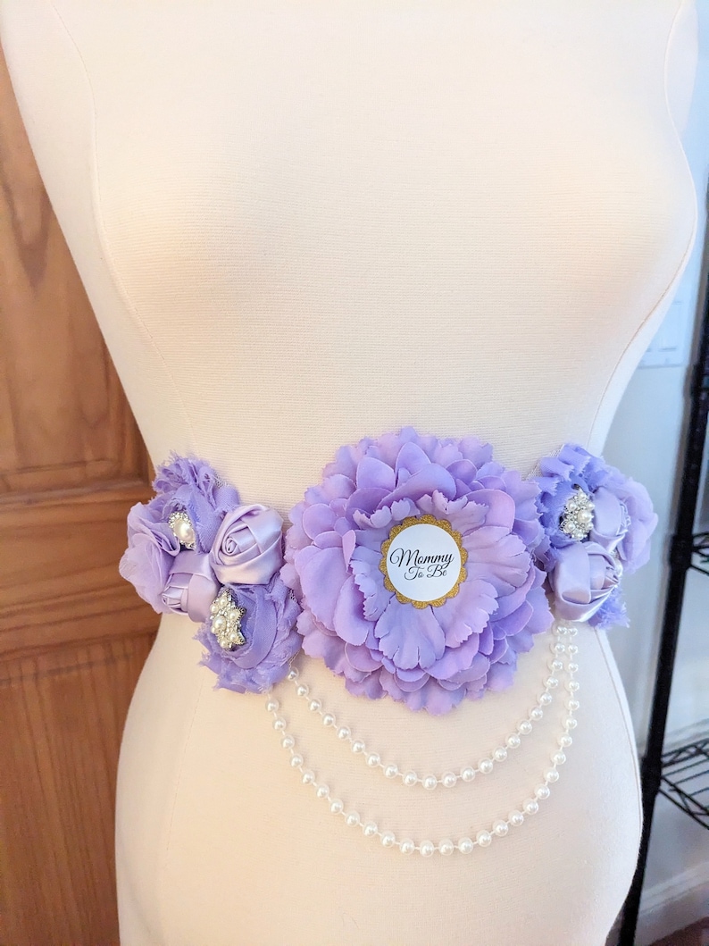 Purple Pregnant Mom to Be Maternity Sash Belt Pregnant Mama - Etsy