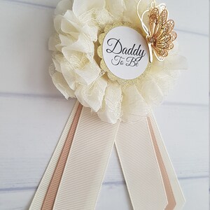 Ivory Mommy to Be Pin, Cream Daddy to Be Pin, Mom to Be and Dad to Be ...