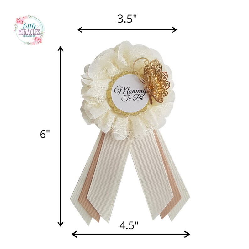 Ivory Mommy to Be Pin, Cream Daddy to Be Pin, Mom to Be and Dad to Be ...