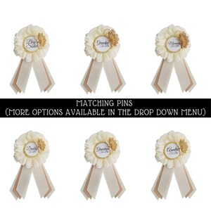 Ivory Mommy to Be Pin, Cream Daddy to Be Pin, Mom to Be and Dad to Be ...