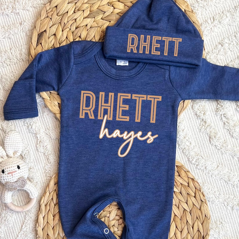 Preemie Boy Sleeper and Hat - Etsy