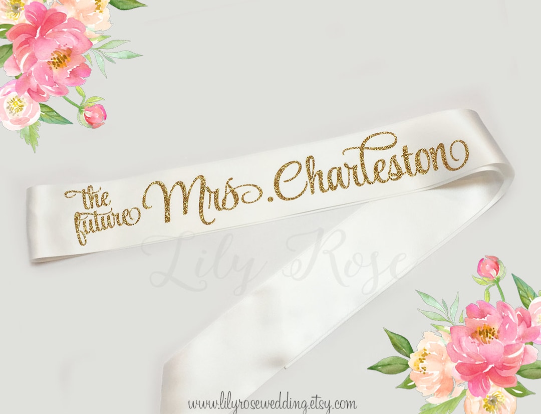 Bride Sash, Bridal Shower Sash, Bachelorette Sash, Bride to Be Sash ...