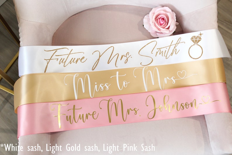 Bride Sash, Bachelorette Sash and Veil, Bridal Shower Sash ...