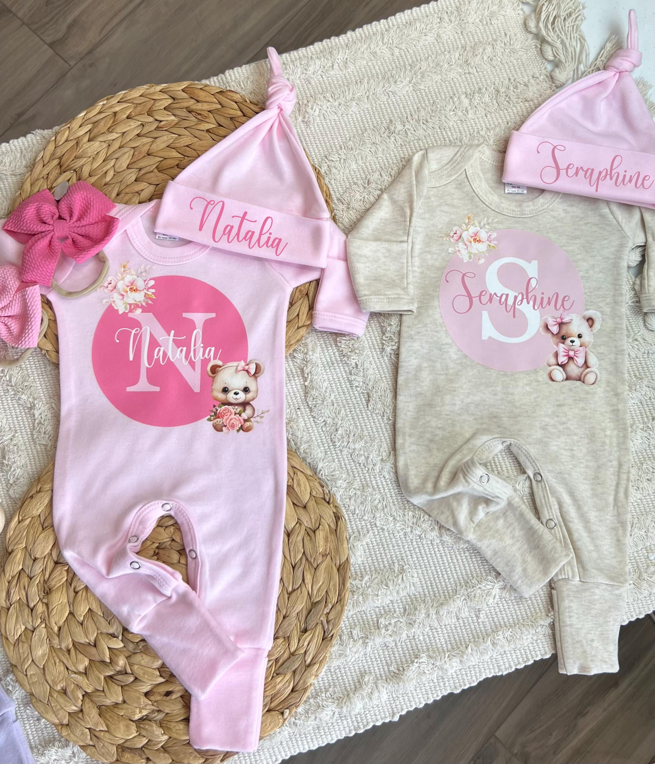Personalized Baby Girl Outfit, Hospital Coming Home Outfit, Baby Romper ...