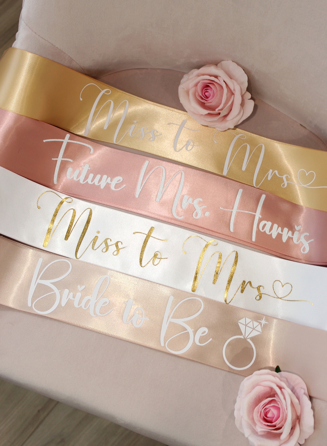 Bride Sash, Bachelorette Sash and Veil, Bridal Shower Sash ...