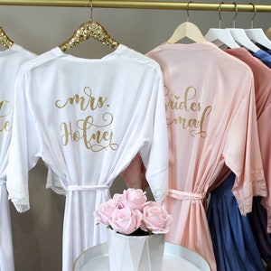 Flower Girl Gift, Flower Girl Robe, Lace Bridesmaid Robes, Bridesmaid ...