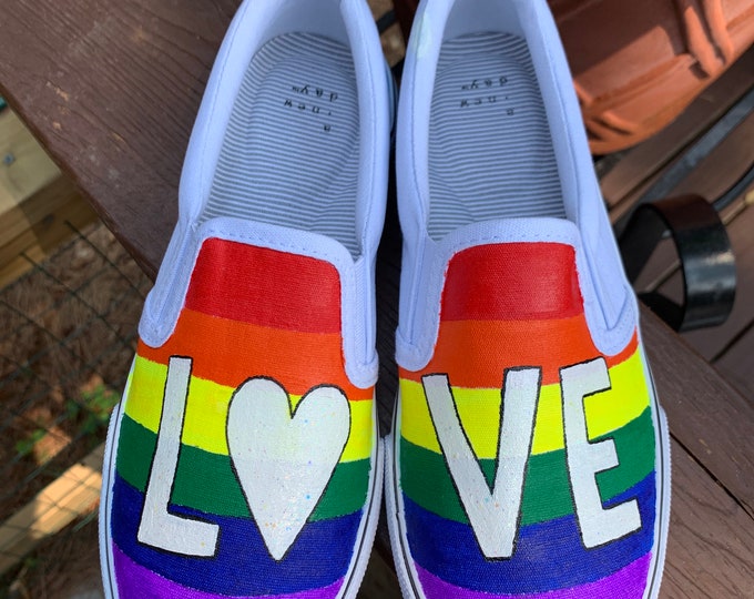 Pride Hand Painted Custom Shoes - Etsy