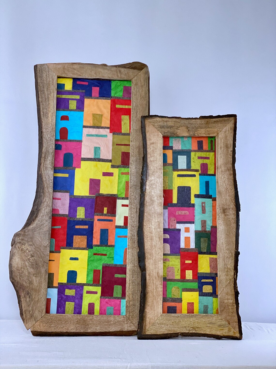 Small Little Houses Wall Decor Paper Art Mulberry Paper - Etsy