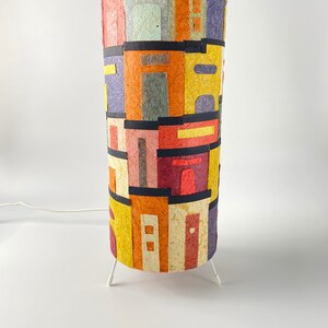 Banana Paper Table Lamp | Colorful Little Houses, Sustainable Boho ...
